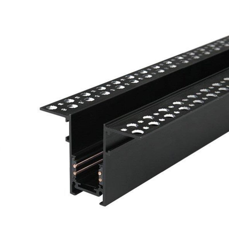 Magnetic Track Recessed 3m Black • MGTR 3M BK – DuoLighting